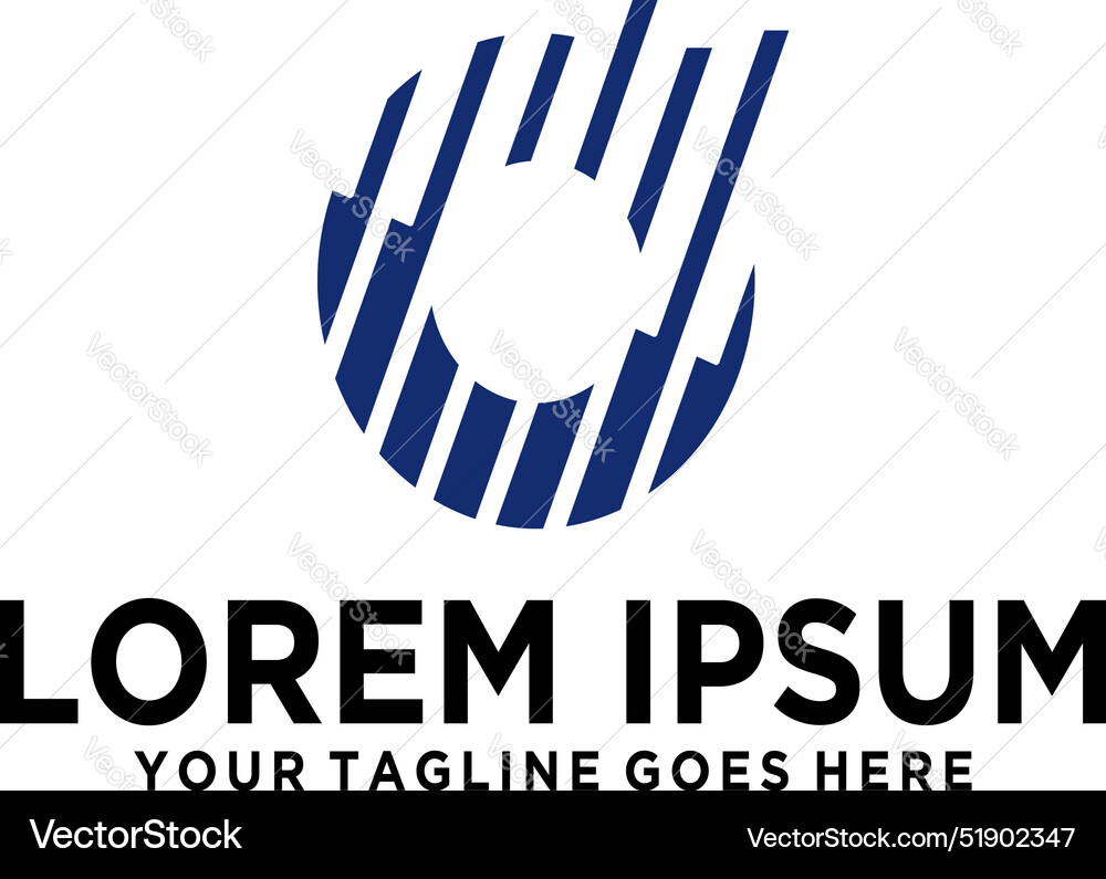 Financial management o letter logo Royalty Free Vector Image