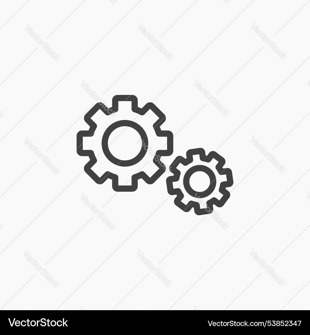 Gears icon set Royalty Free Vector Image - VectorStock