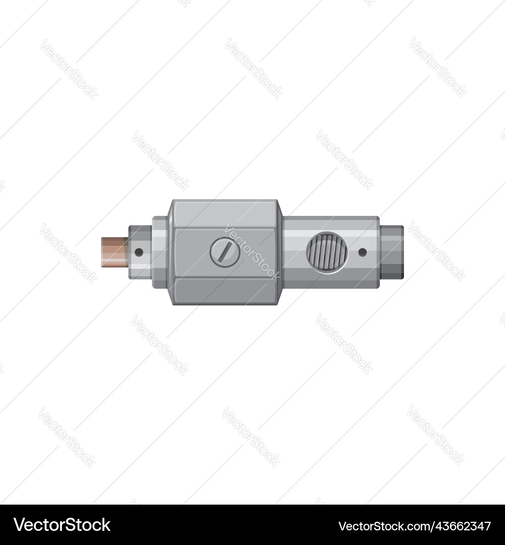 Hydraulic cylinder pneumatic car spare part icon Vector Image
