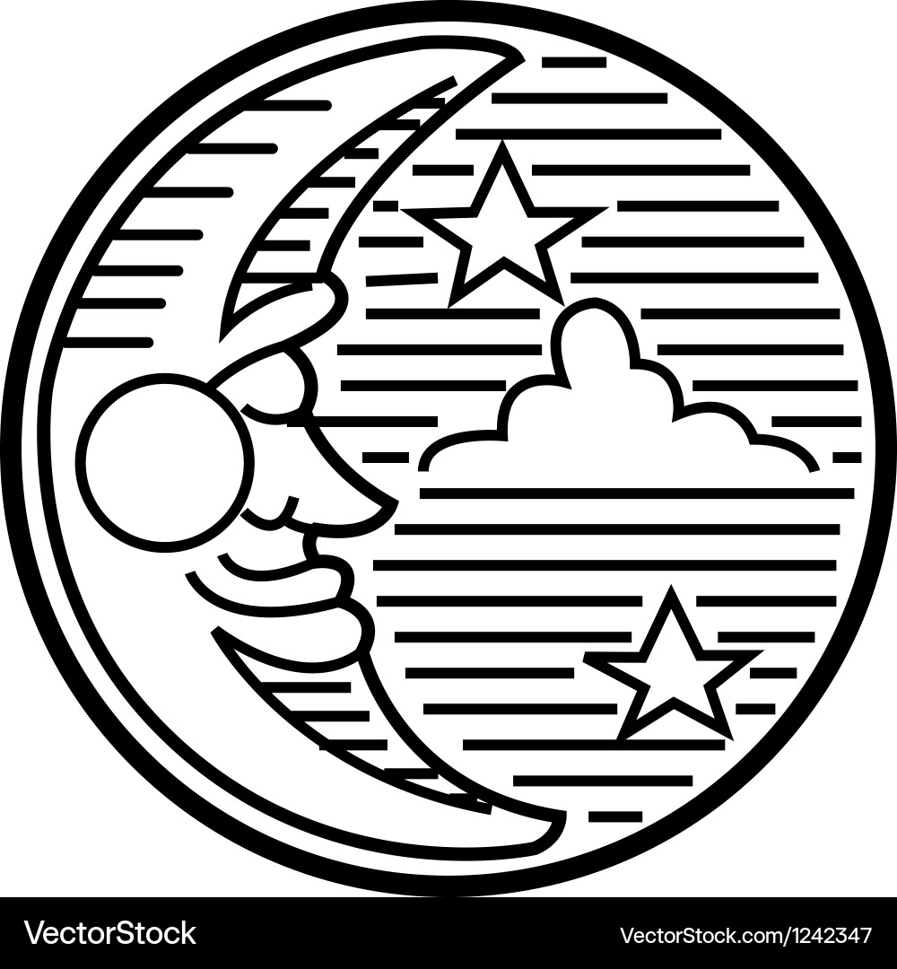 Moon night logo Royalty Free Vector Image - VectorStock