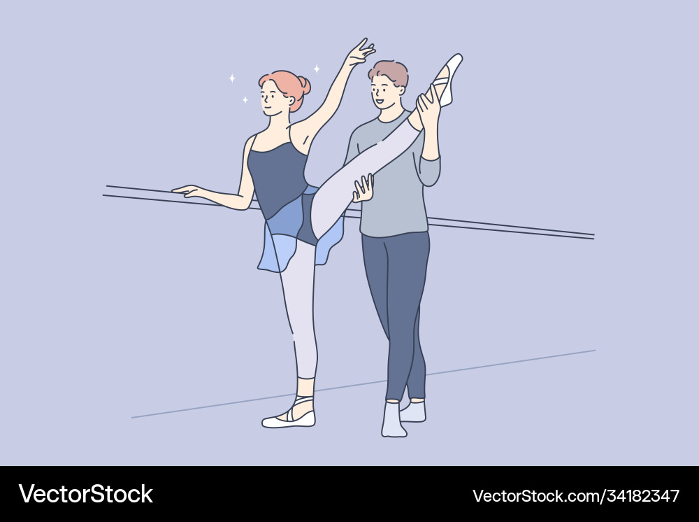 Sport training practice dance concept Royalty Free Vector
