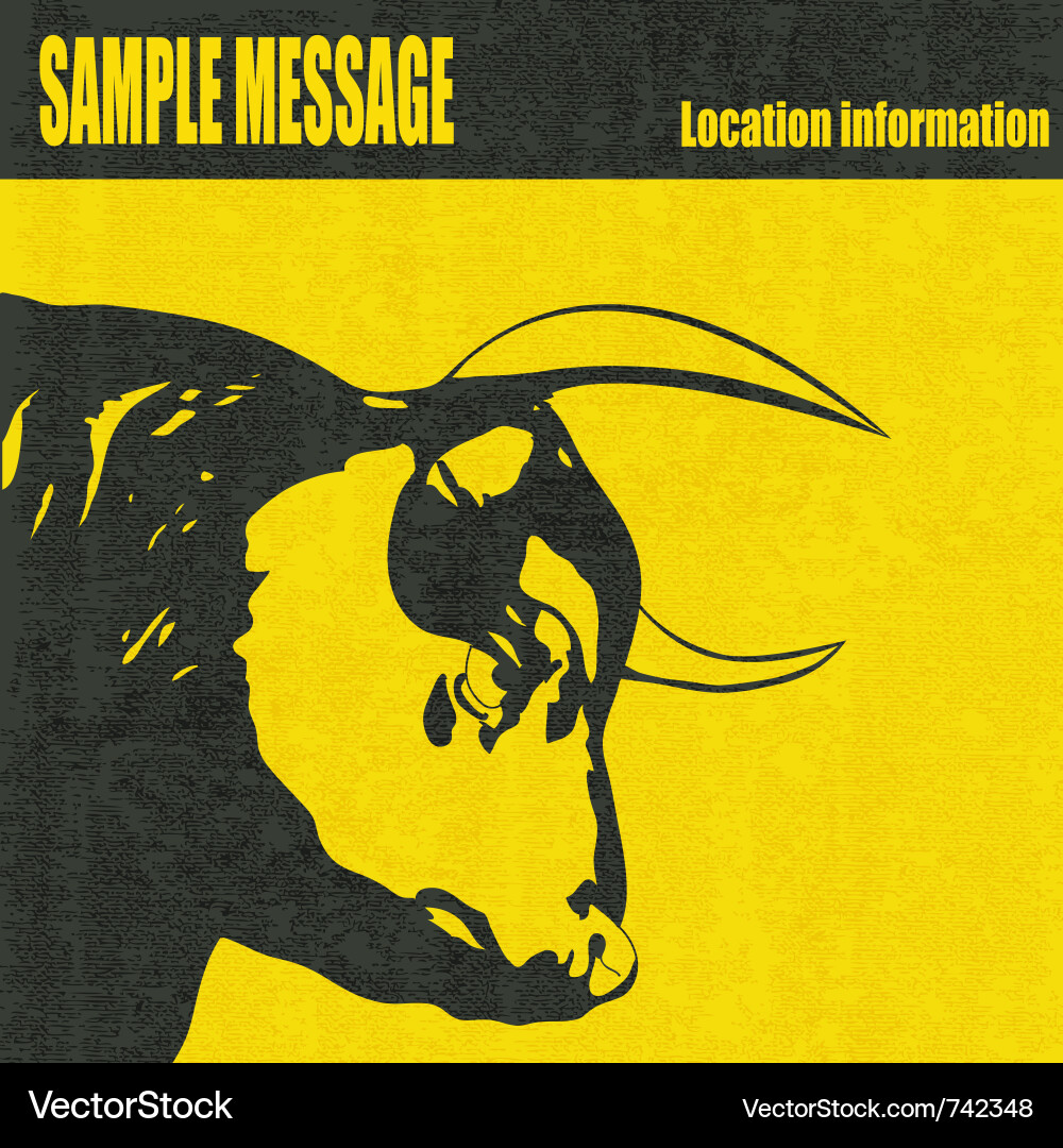 Bull Head Emblem Royalty Free Vector Image - VectorStock