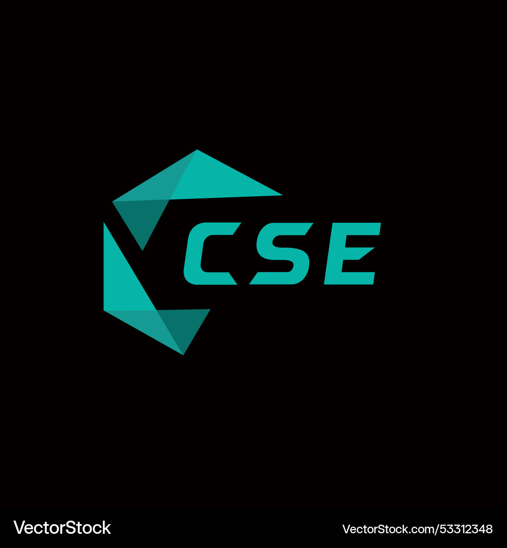 Cse creative minimalist letter logo unique Vector Image