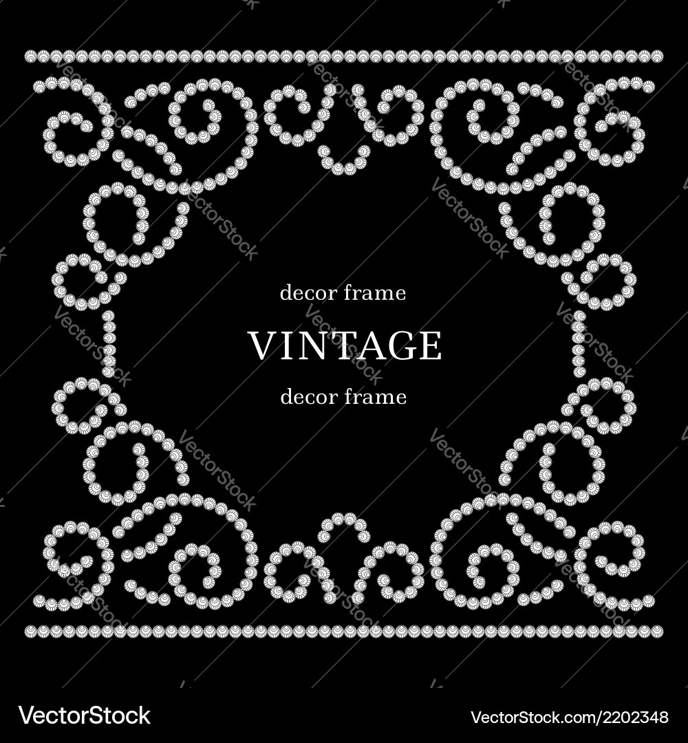 Diamond Ornamental Frame Royalty Free Vector Image