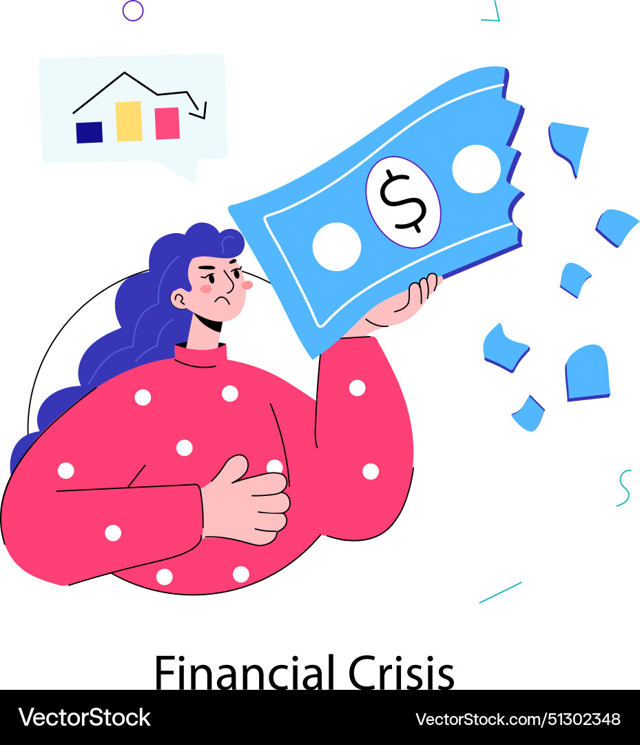 Financial crisis Royalty Free Vector Image - VectorStock