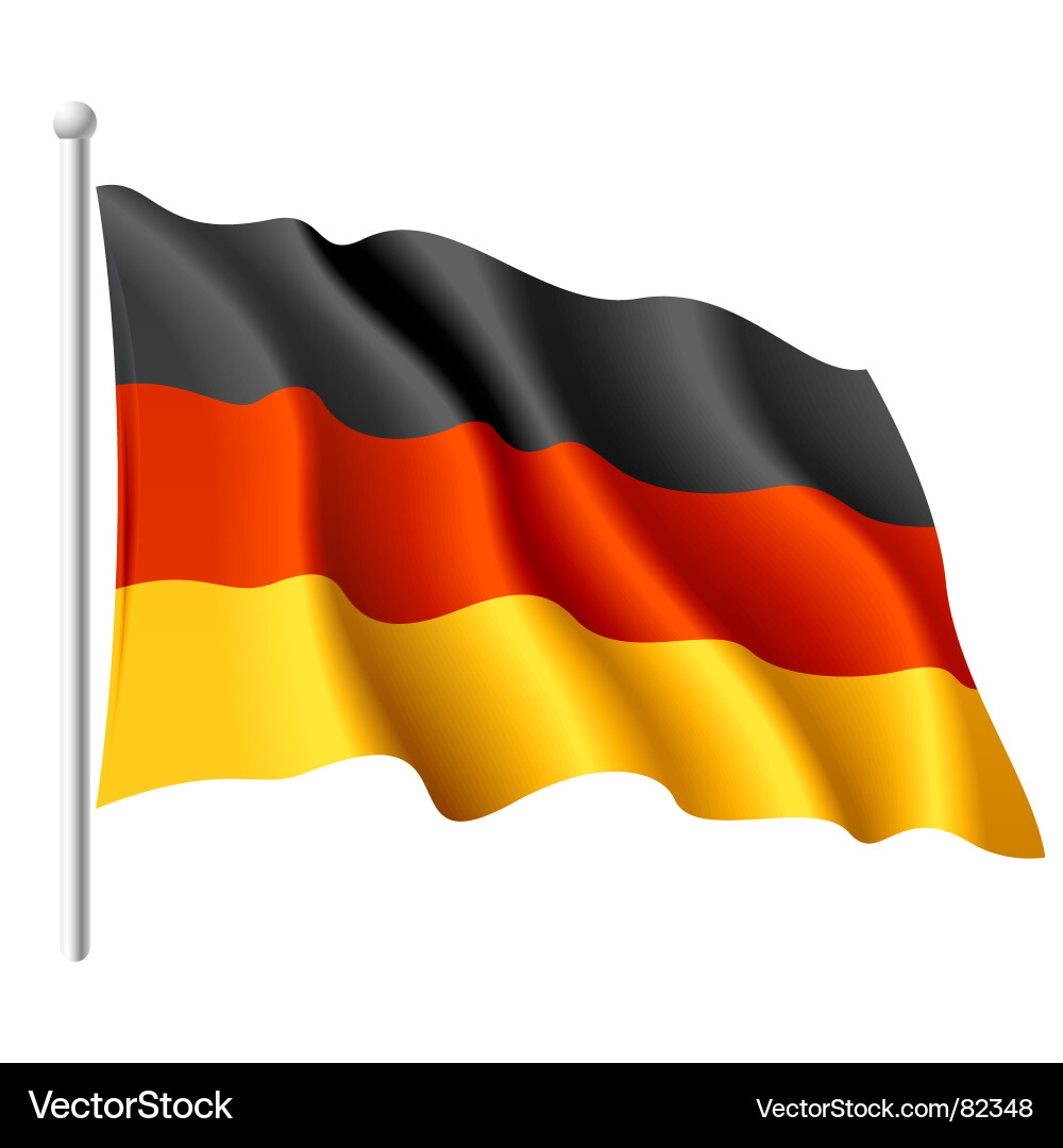 German Flag Royalty Free Vector Image - VectorStock