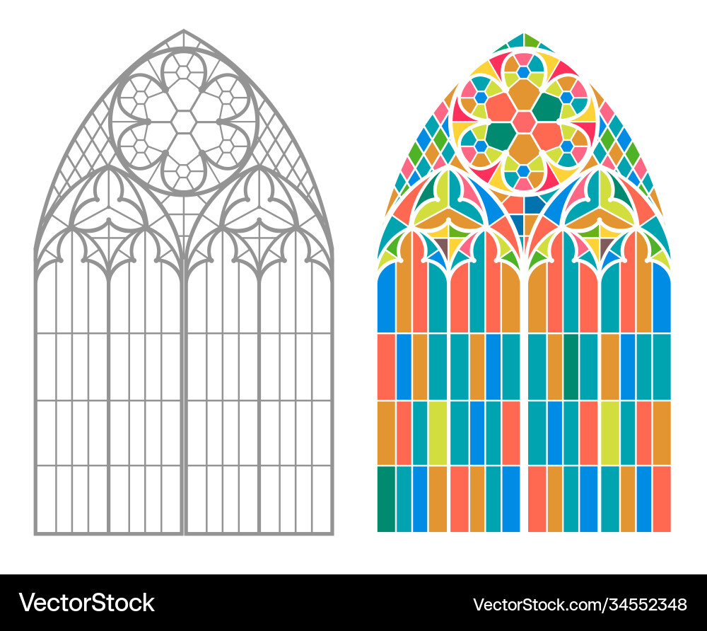 Gothic Arch Window Royalty Free Vector Image - VectorStock