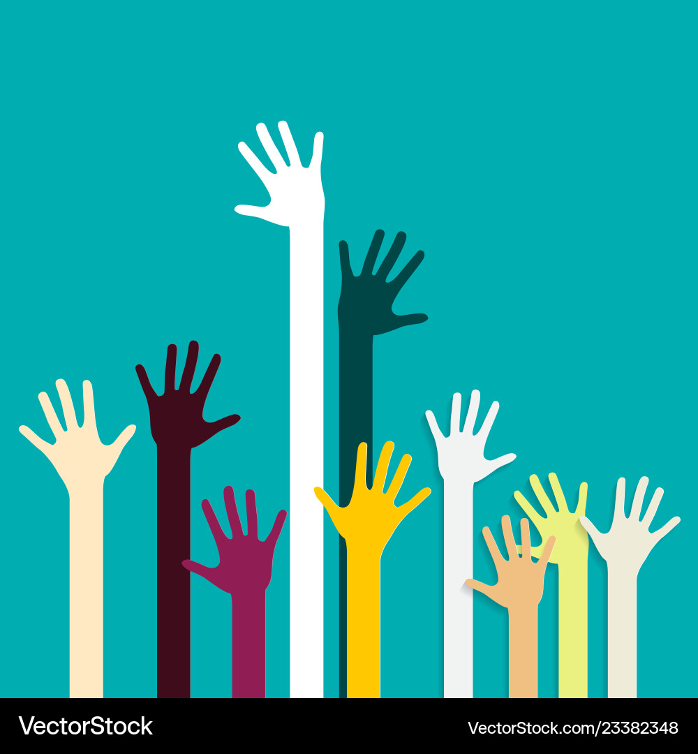 Hands background Royalty Free Vector Image - VectorStock