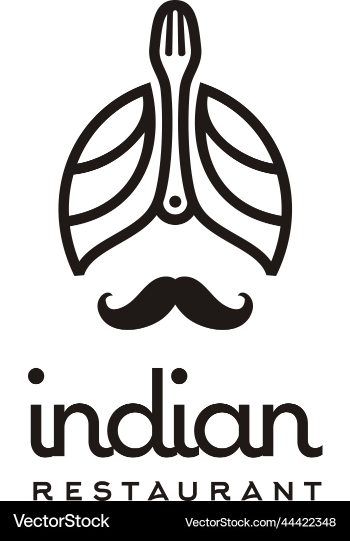 Indian Restaurant Food Logo Royalty Free Vector Image