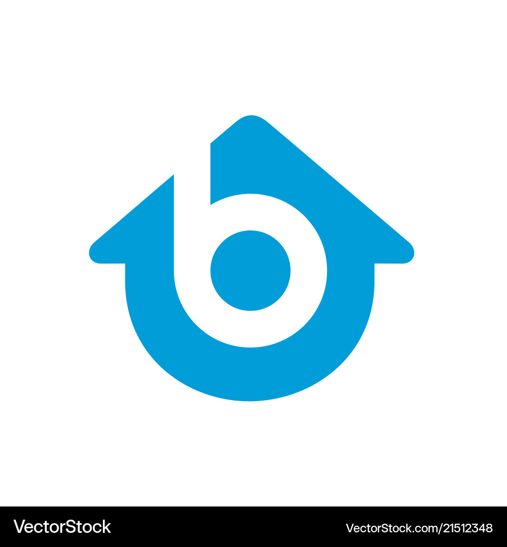 Letter b home logo sweet template Royalty Free Vector Image