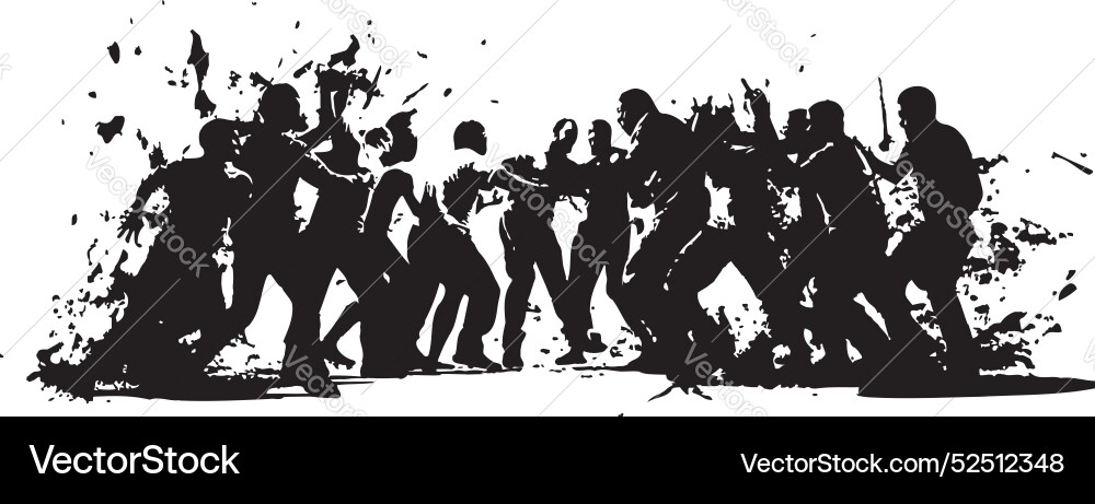 Midnight melee black fight logo eclipse encounter Vector Image