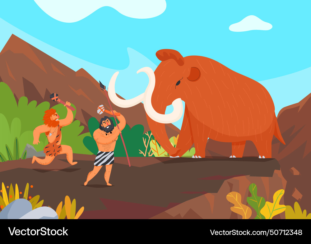 Primitive men Royalty Free Vector Image - VectorStock