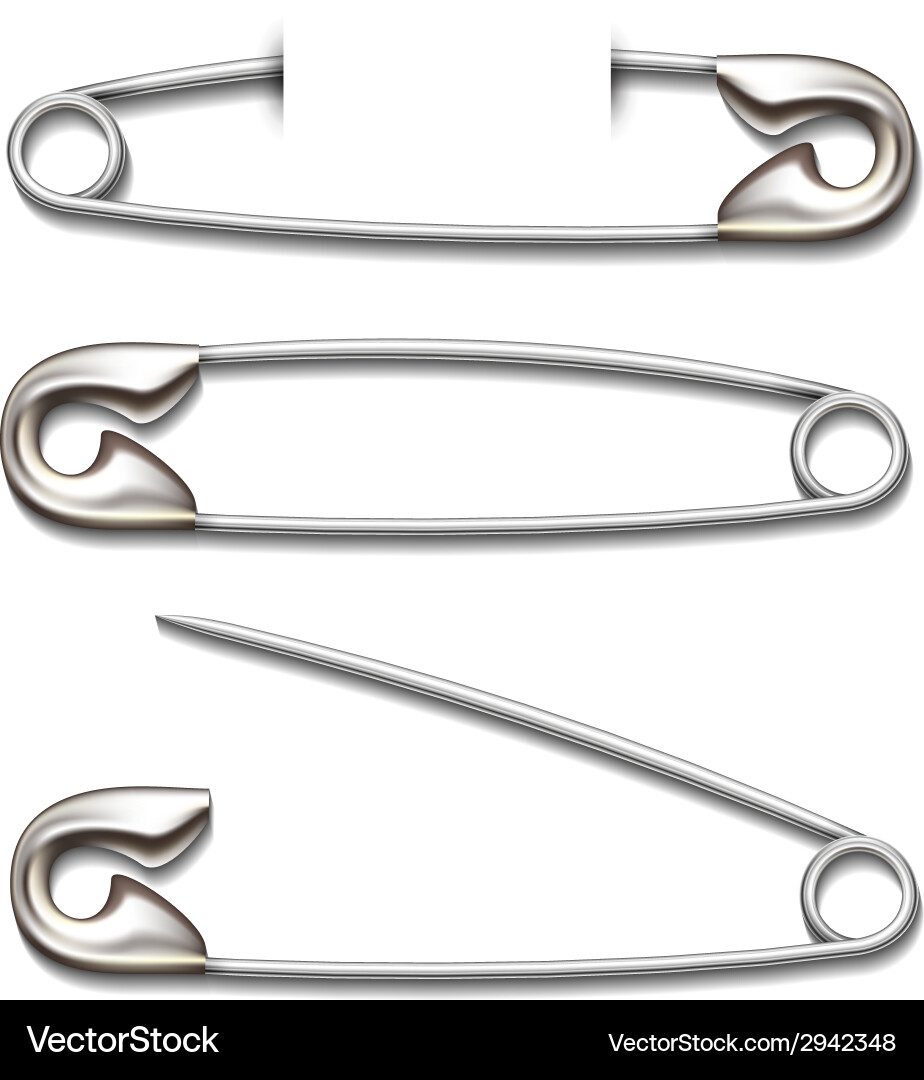 Safety pin Royalty Free Vector Image - VectorStock