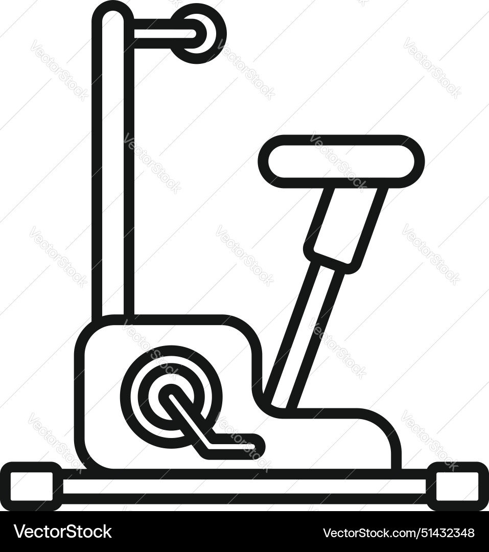 Stationary exercise bike line icon Royalty Free Vector Image