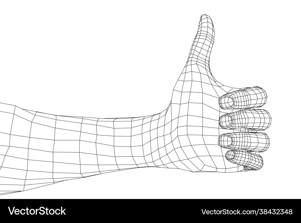 Thumb up hand sign Royalty Free Vector Image - VectorStock
