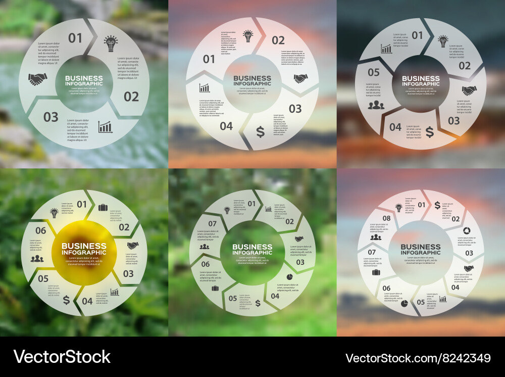 Circle arrows infographic diagram graph Royalty Free Vector