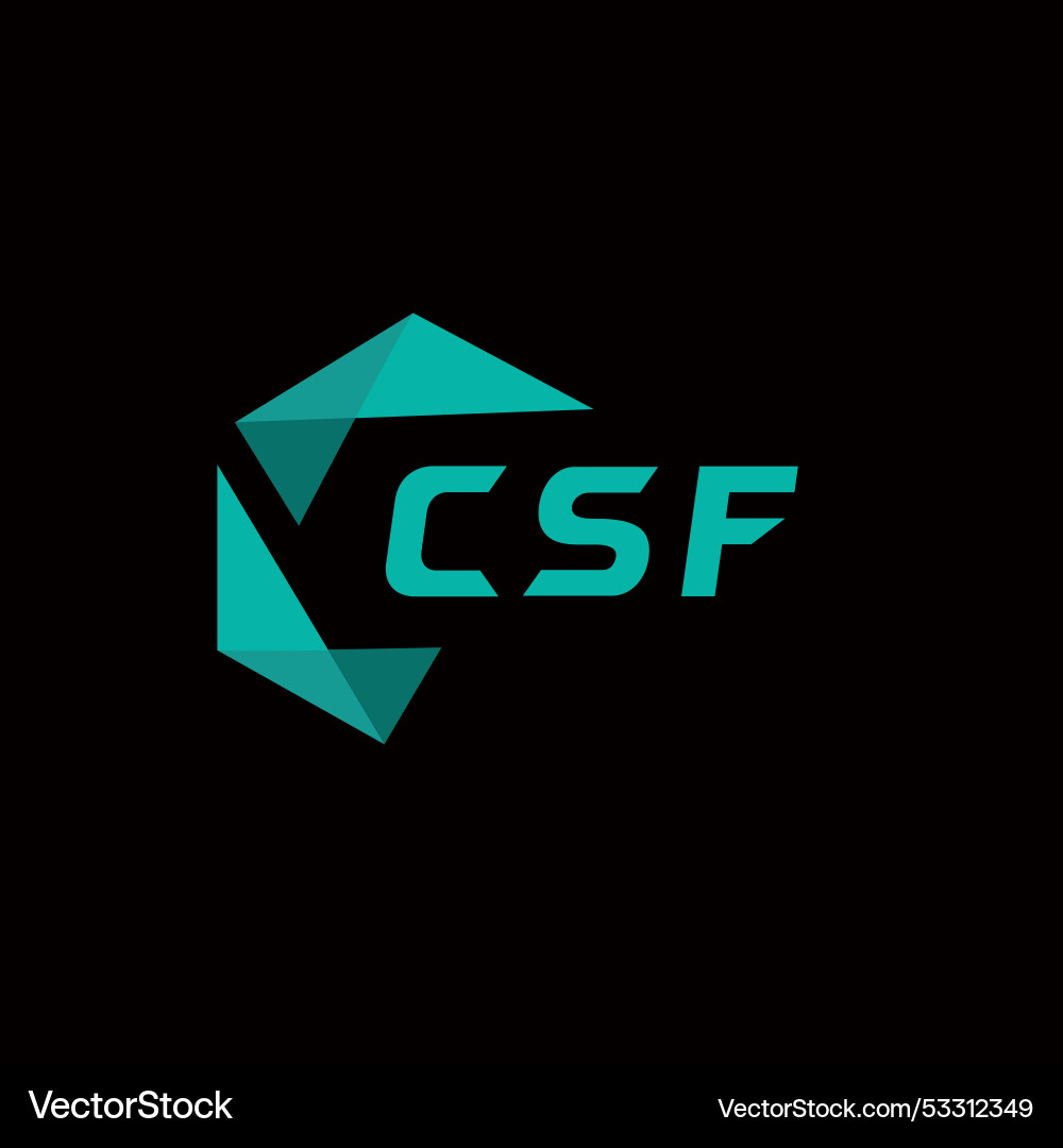 Csf creative minimalist letter logo unique Vector Image