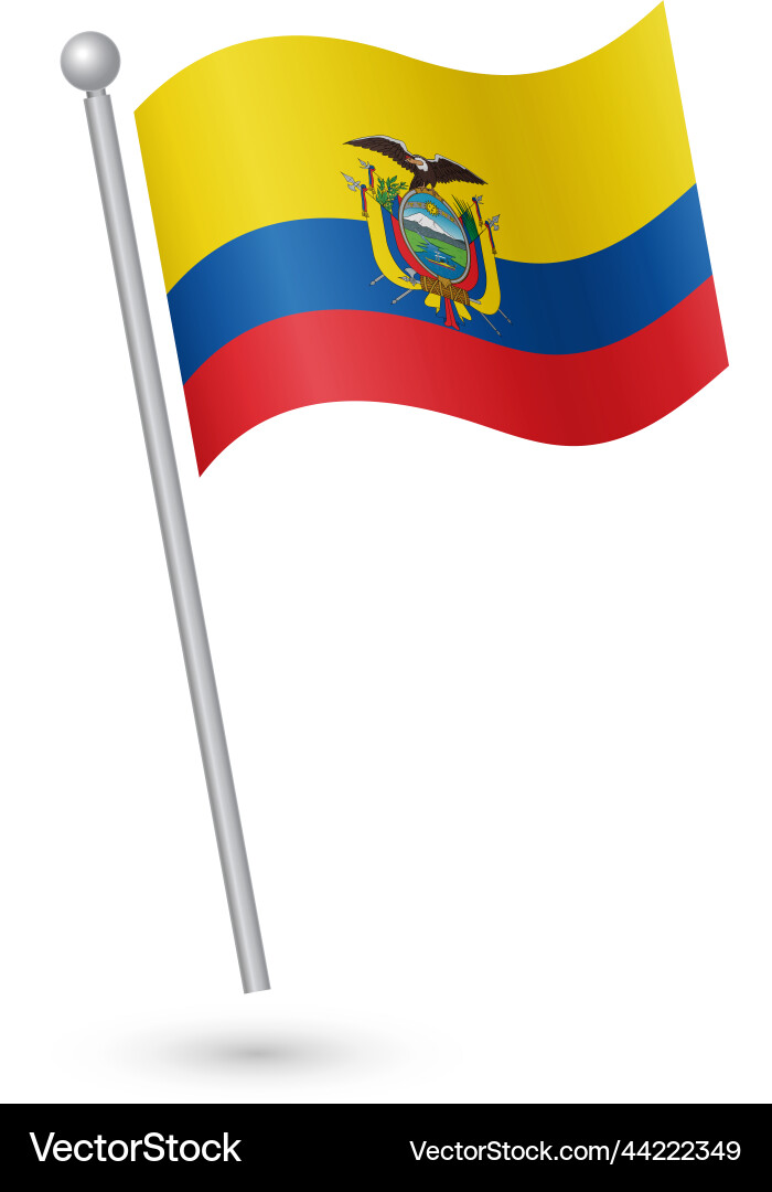 Ecuador flag Royalty Free Vector Image - VectorStock