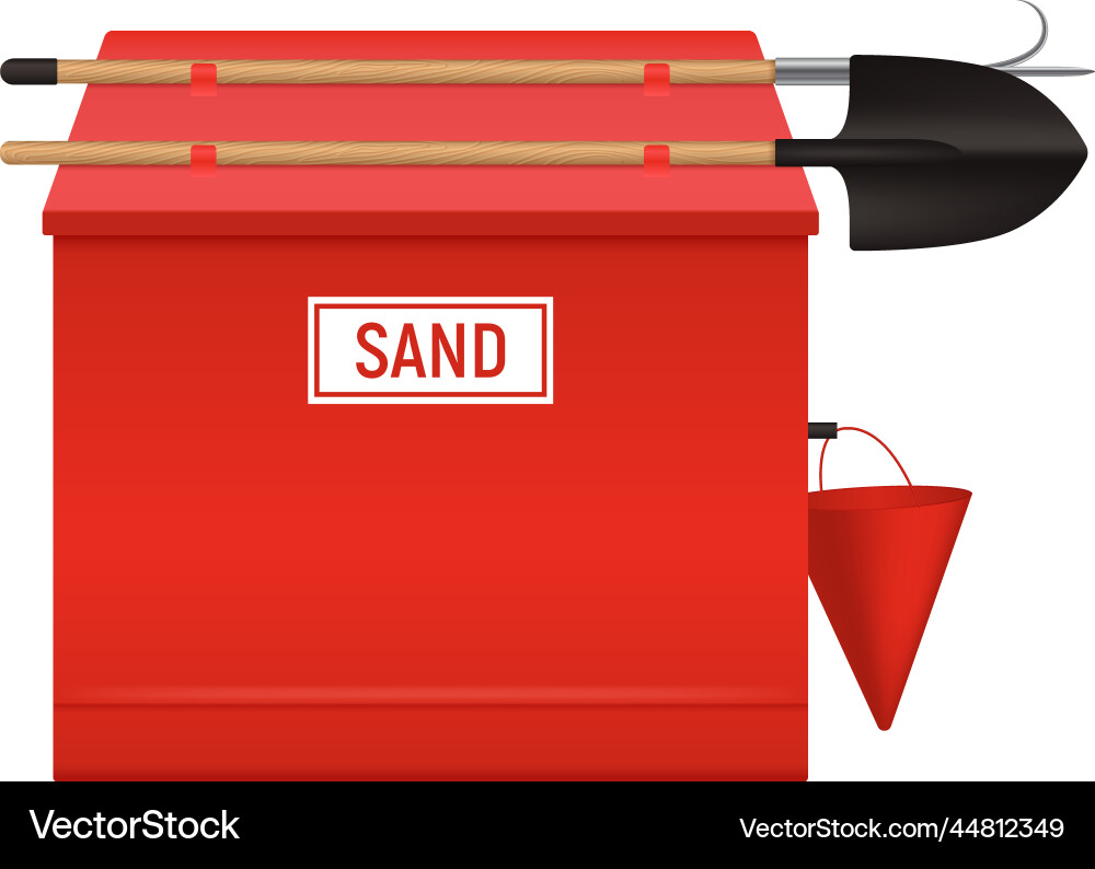 Fire fighting box composition Royalty Free Vector Image