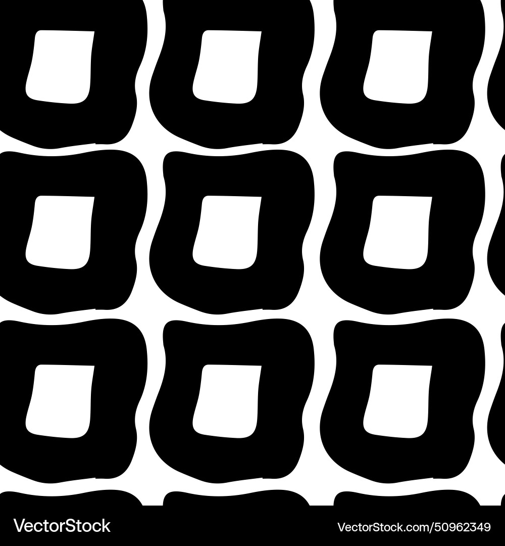 Geometric black squares pattern Royalty Free Vector Image