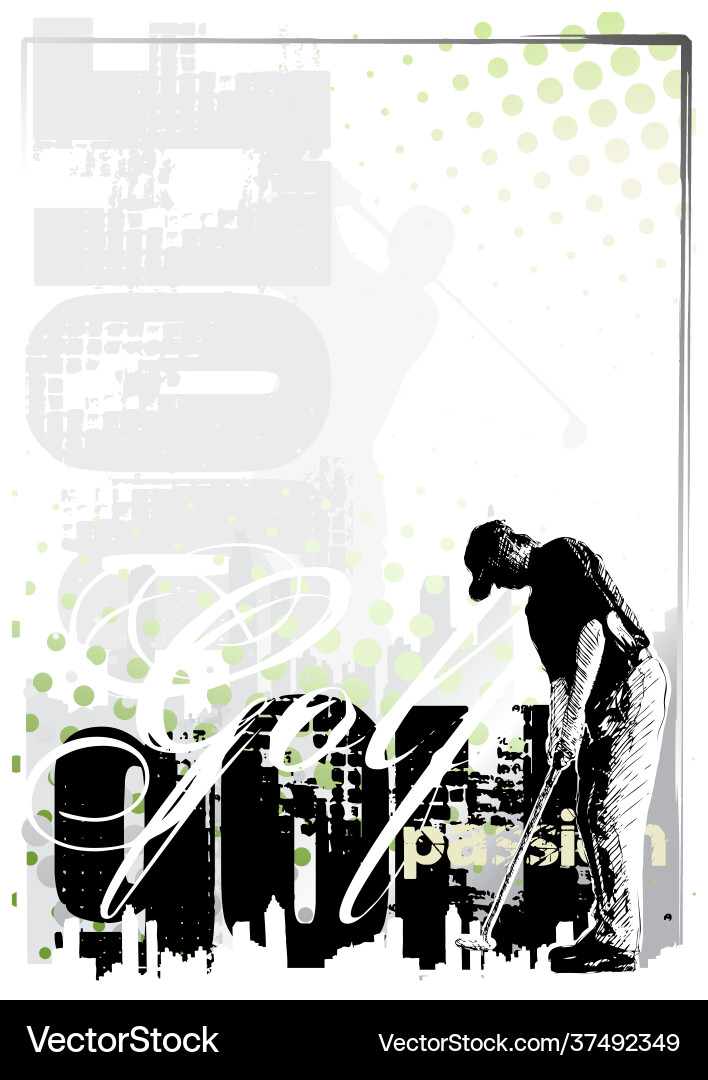Golf poster background Royalty Free Vector Image
