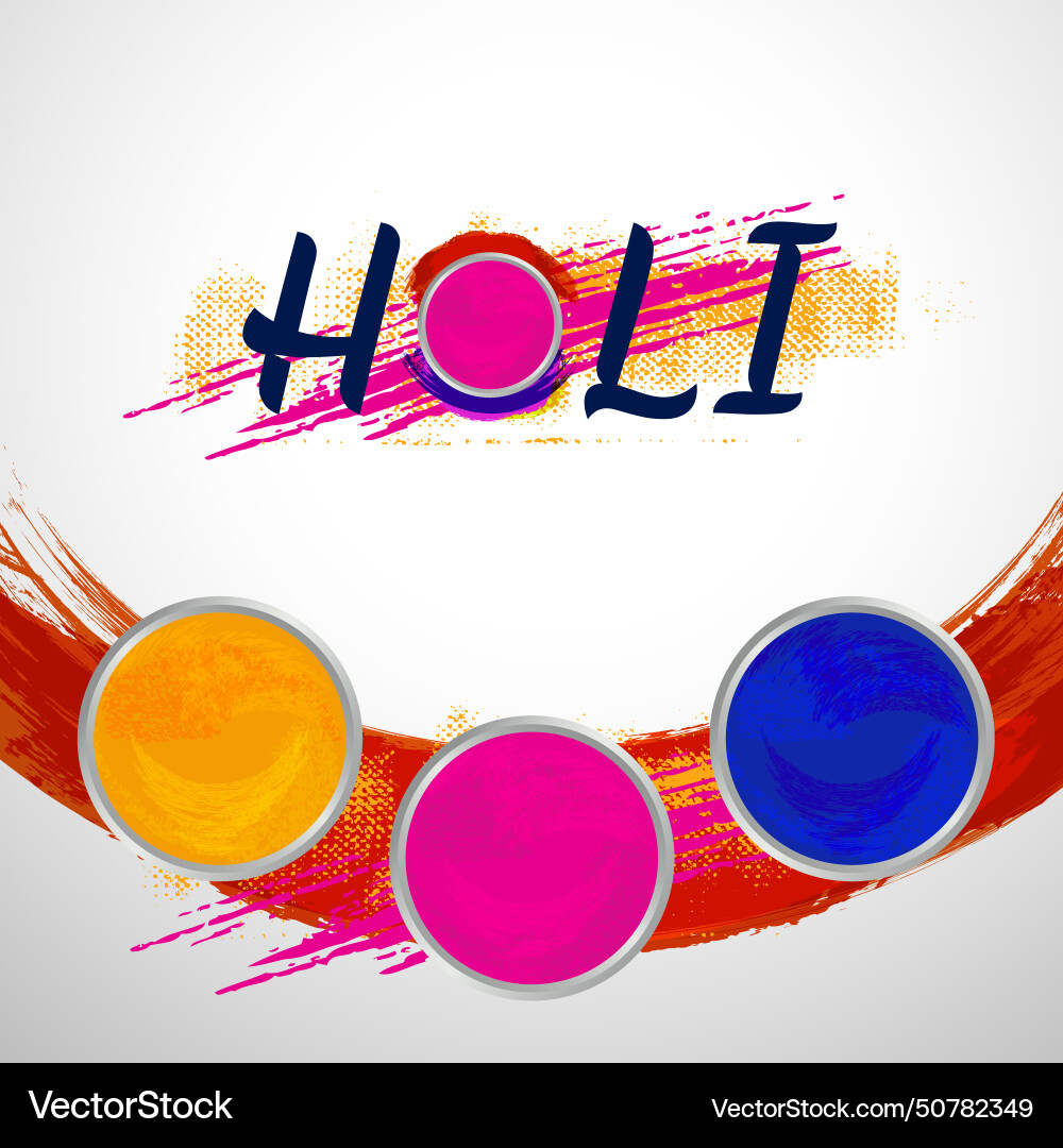 Holi poster Royalty Free Vector Image - VectorStock
