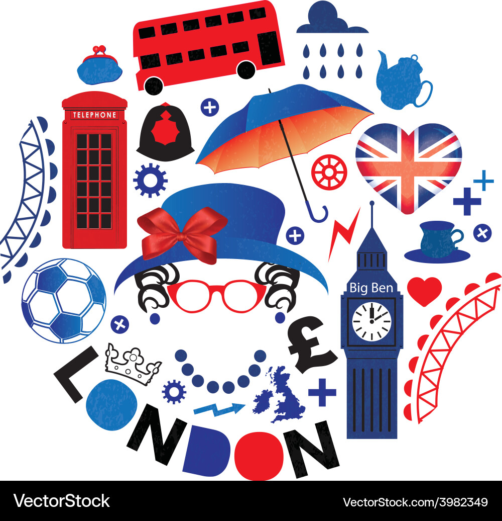 London Symbol Pattern Royalty Free Vector Image