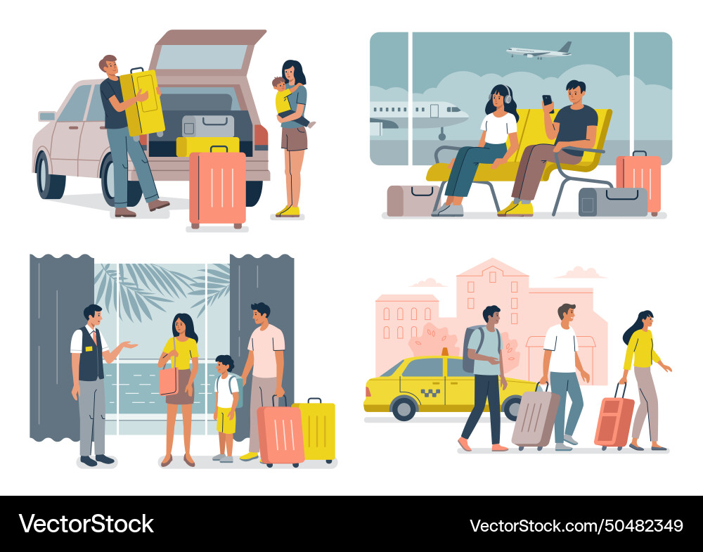 People who are happy to settle down Royalty Free Vector