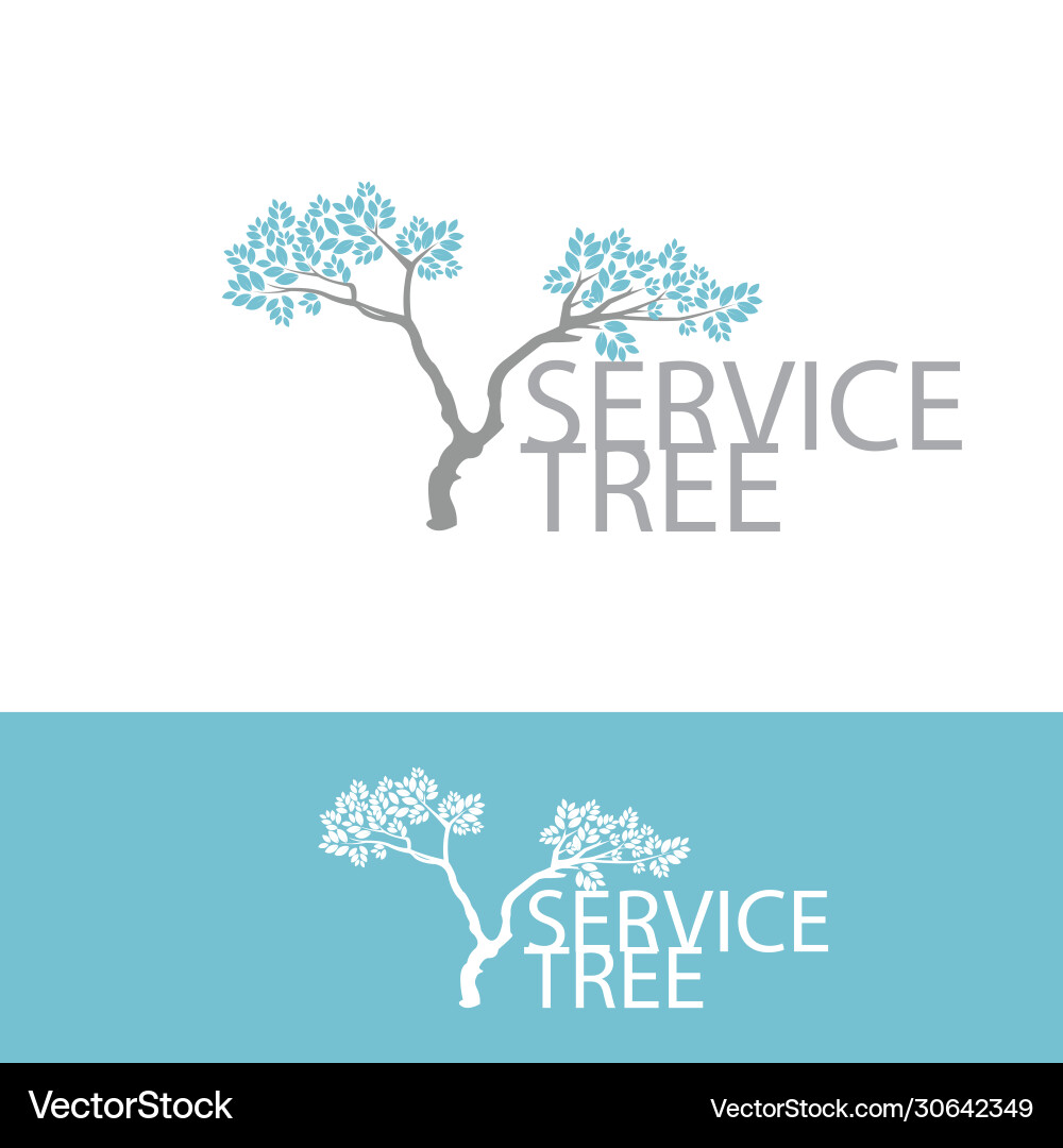 Tree service landscape vintage logo Royalty Free Vector