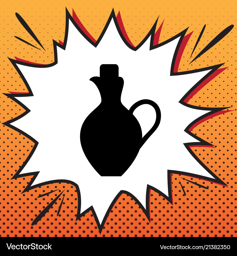 Amphora sign comics style Royalty Free Vector Image