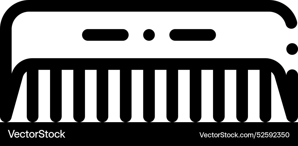 Comb icon thin linear style design isolated Vector Image