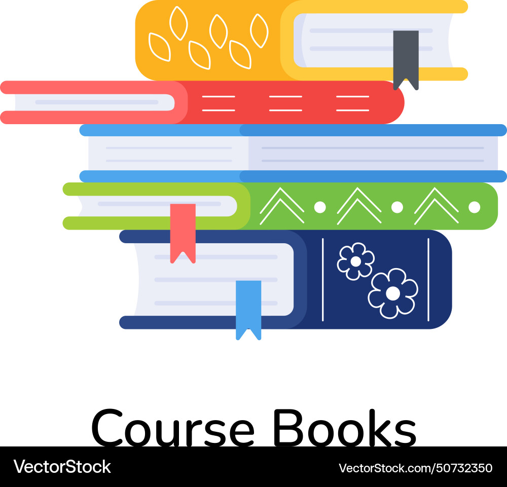 Course books Royalty Free Vector Image - VectorStock