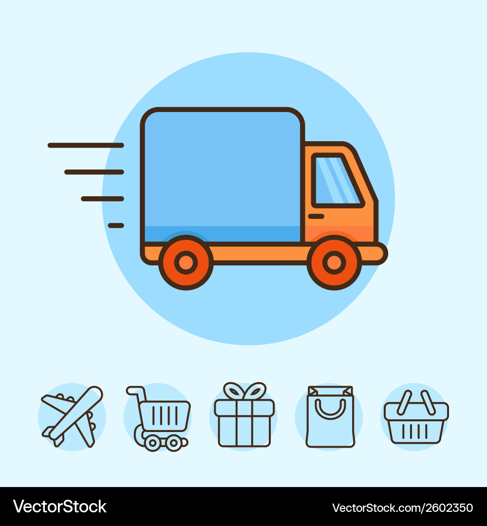 Delivery concept Royalty Free Vector Image - VectorStock