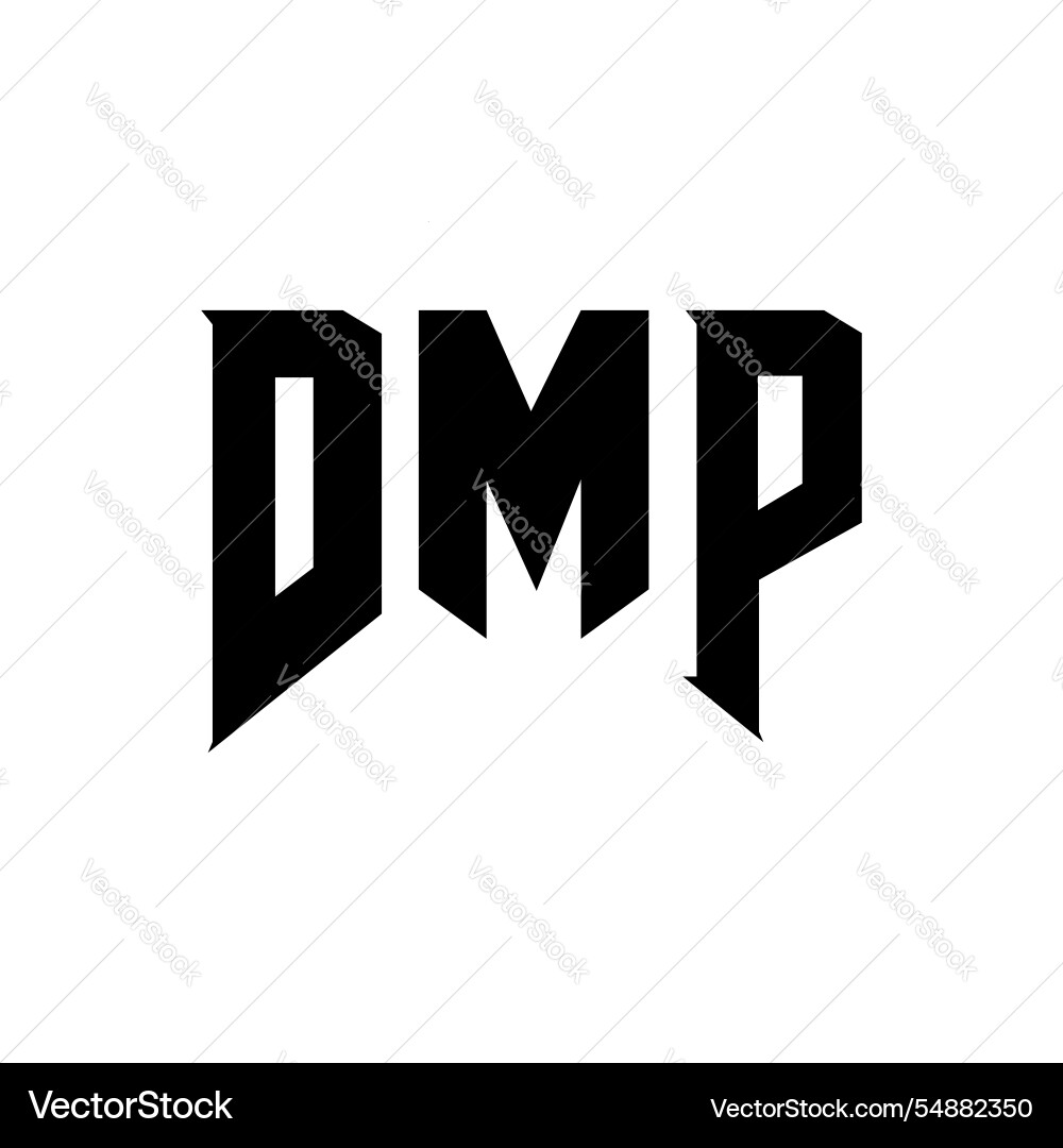 Dmp letter logo design for technology company Vector Image