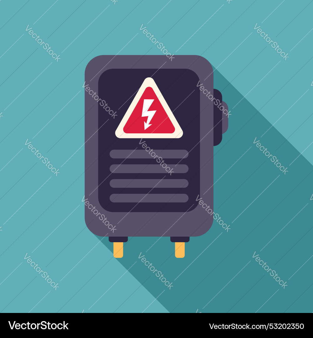 Electrical transformer box with high voltage sign Vector Image