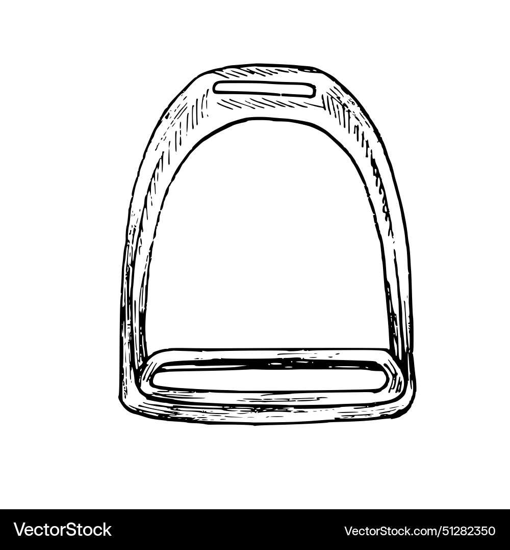 Graphic of a stirrup Royalty Free Vector Image