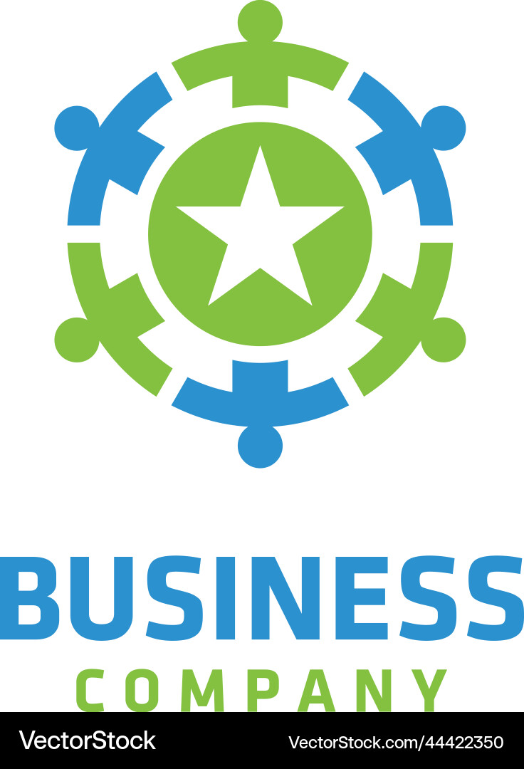 Human people connection teamwork community logo Vector Image