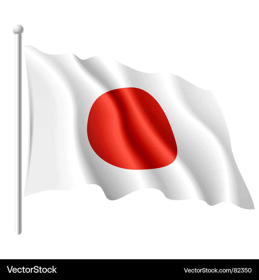 Japanese Flag Royalty Free Vector Image - VectorStock