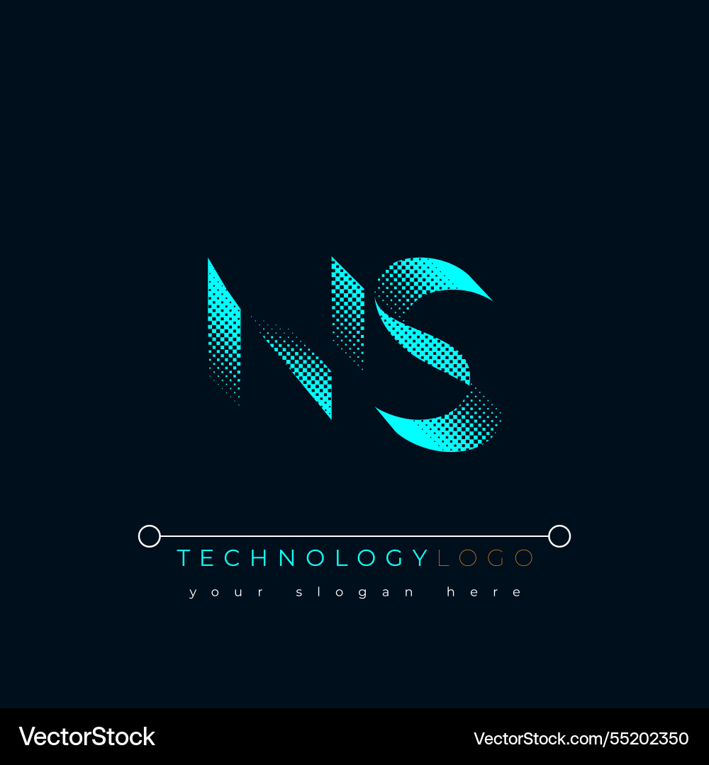 Ns abstract letter Royalty Free Vector Image - VectorStock