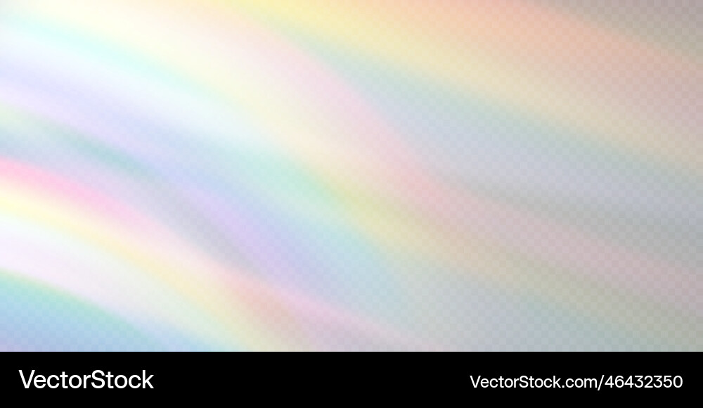 Rainbow light prism effect transparent background Vector Image