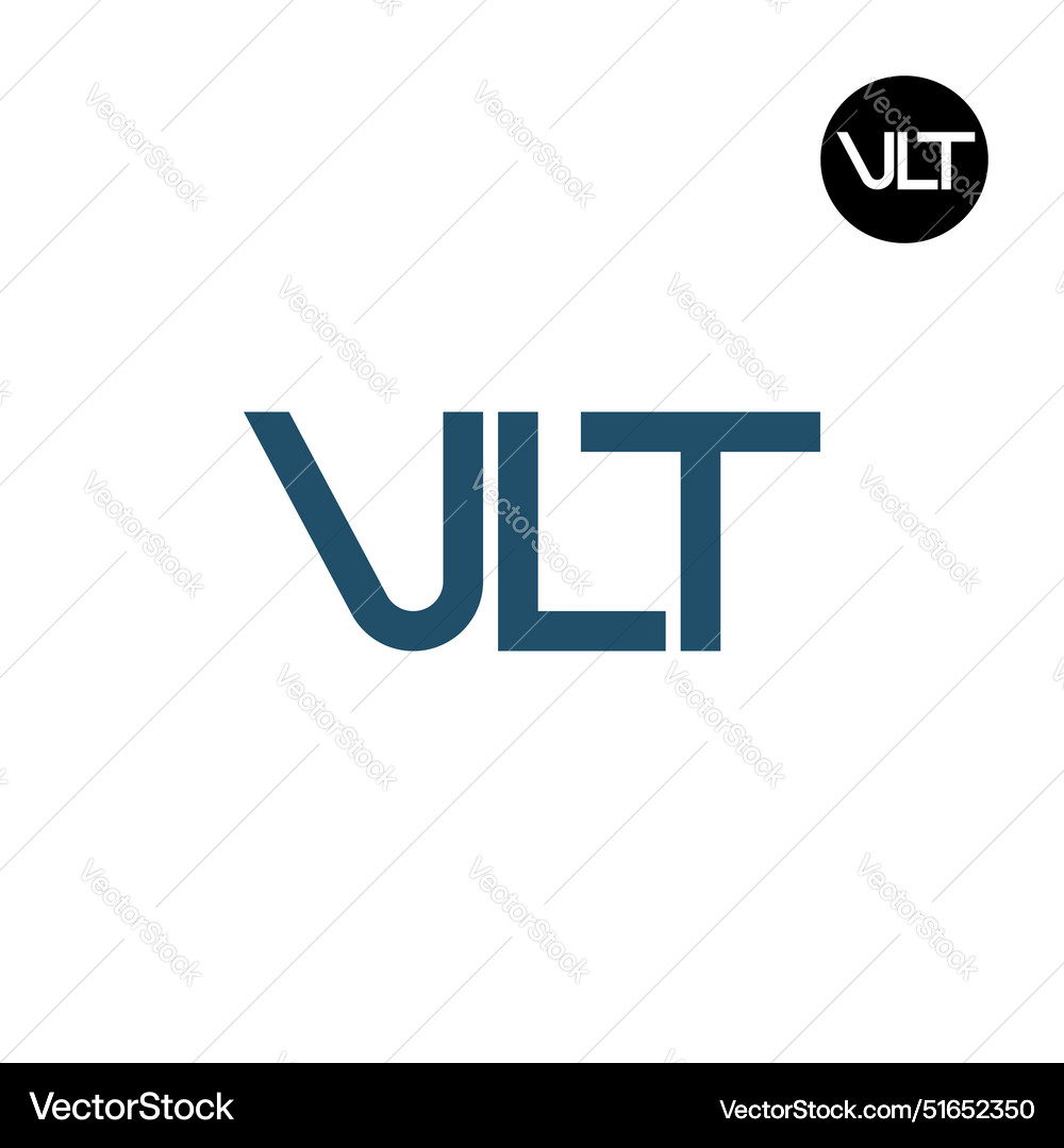 Vlt logo letter monogram design Royalty Free Vector Image