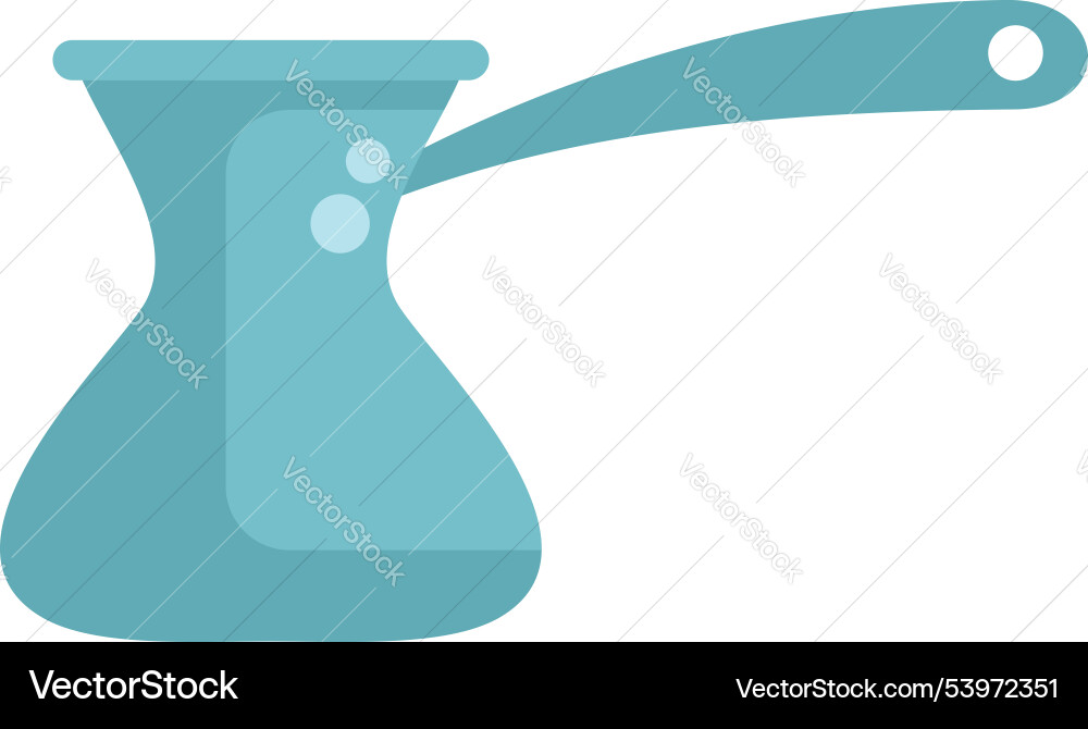 Blue cezve coffee pot preparing turkish Royalty Free Vector