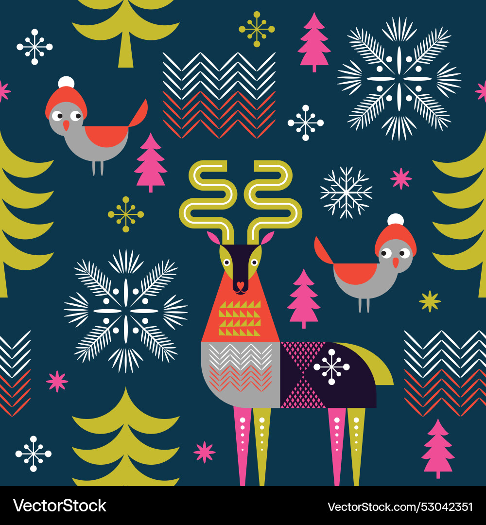 Christmas seamless pattern Royalty Free Vector Image
