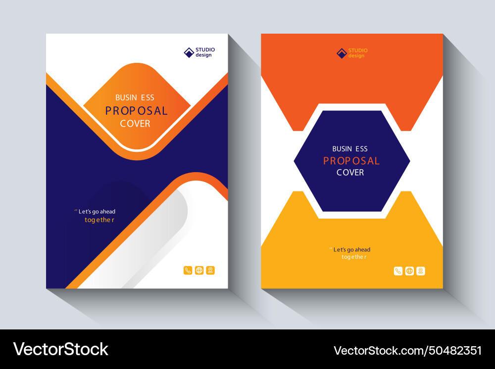 Corporate business proposal cover design template Vector Image