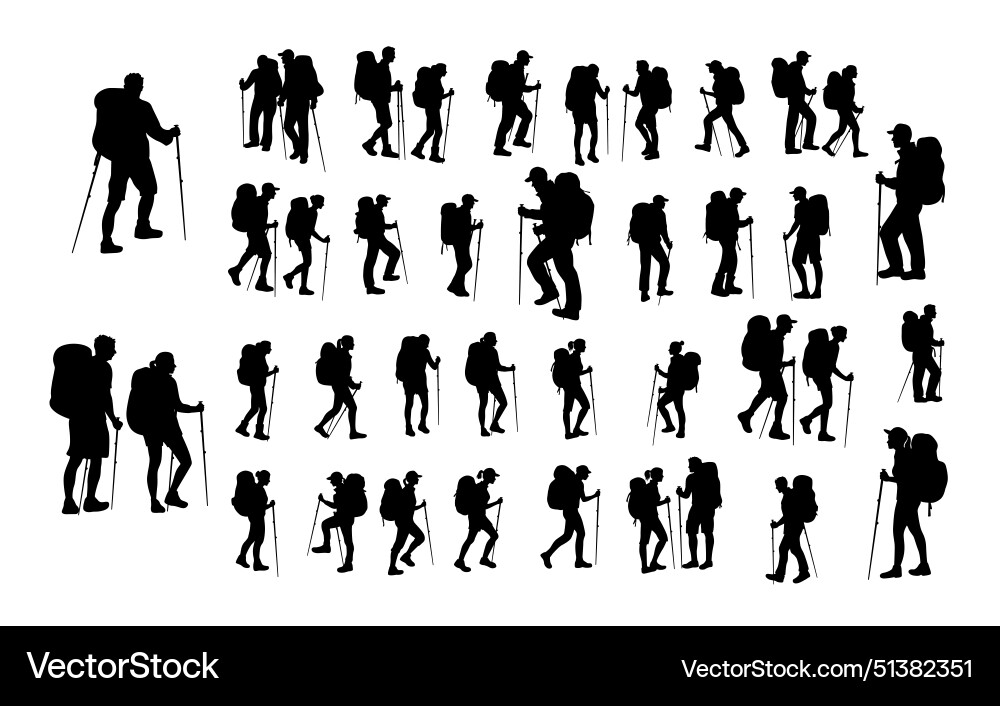 People climbing on mountain Royalty Free Vector Image
