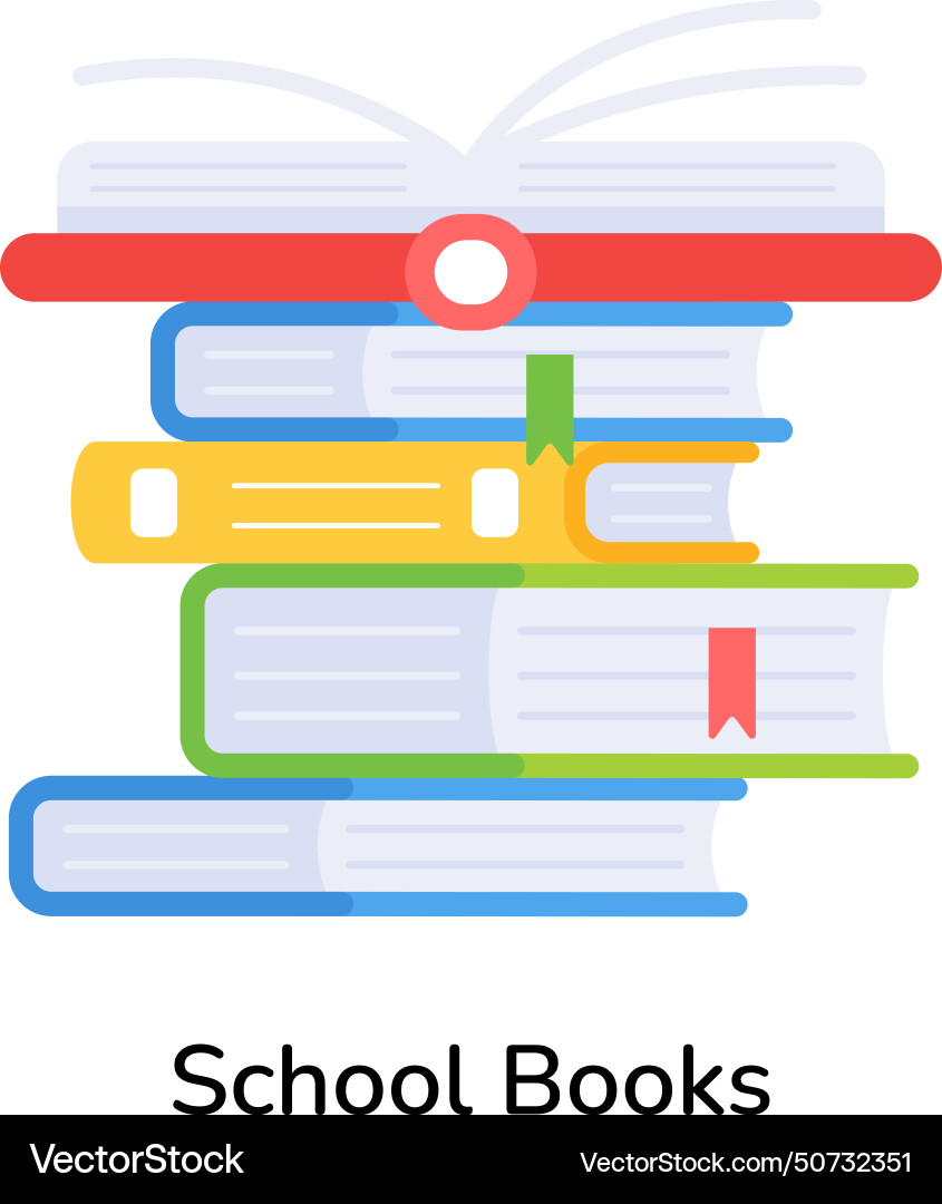 School books Royalty Free Vector Image - VectorStock