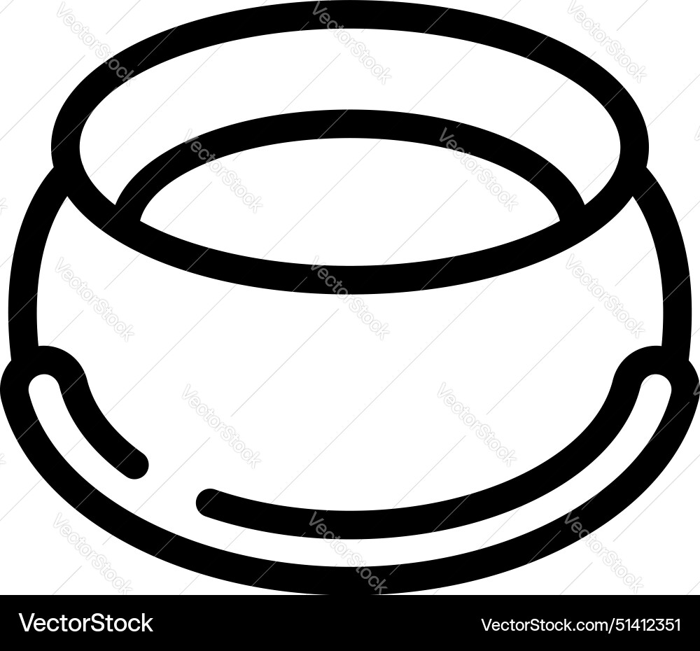 Simple clean line drawing of a cauldron perfect Vector Image