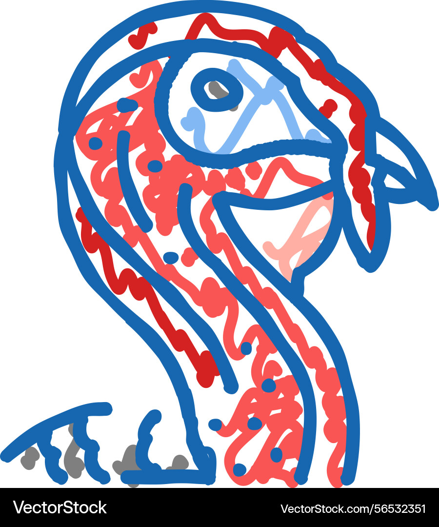 Turkey animal zoo icon doodle Royalty Free Vector Image