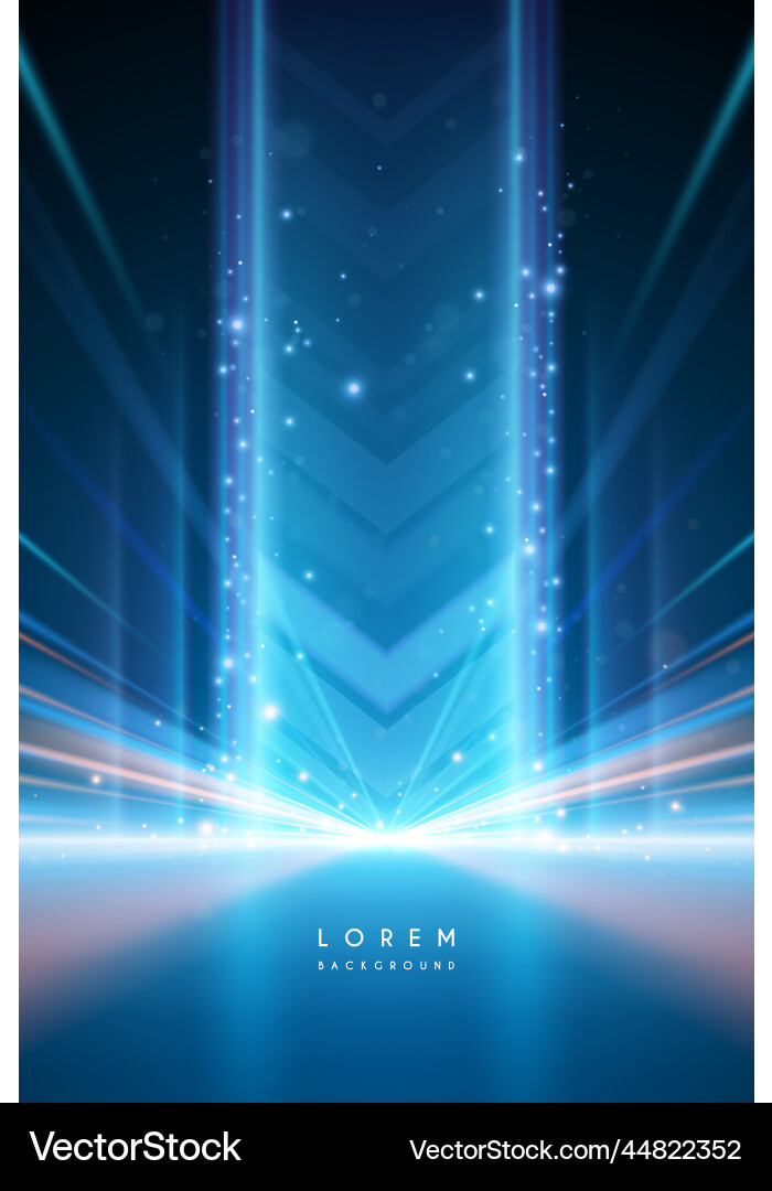 Abstract blue light rays background Royalty Free Vector