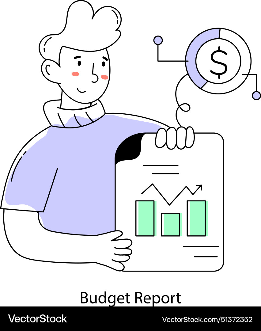 Budget report Royalty Free Vector Image - VectorStock